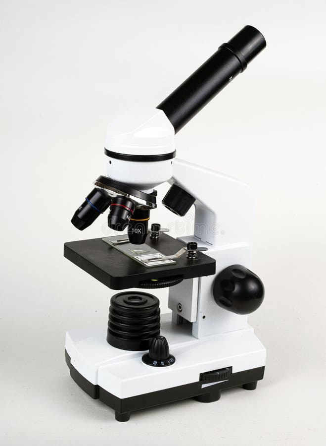 Microscope Close-up. Examination of a Micro Sample Stock Photo - Image ...