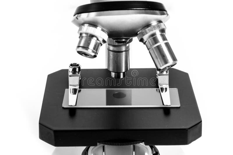 Microscope Close Up. Research in a Scientific Medical Laboratory Stock ...