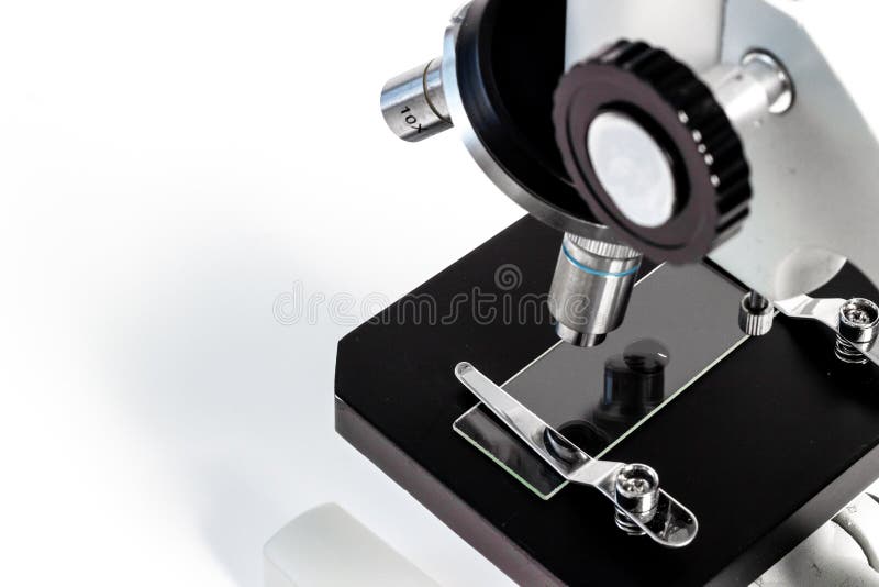 Microscope Close Up. Research in a Scientific Medical Laboratory Stock ...