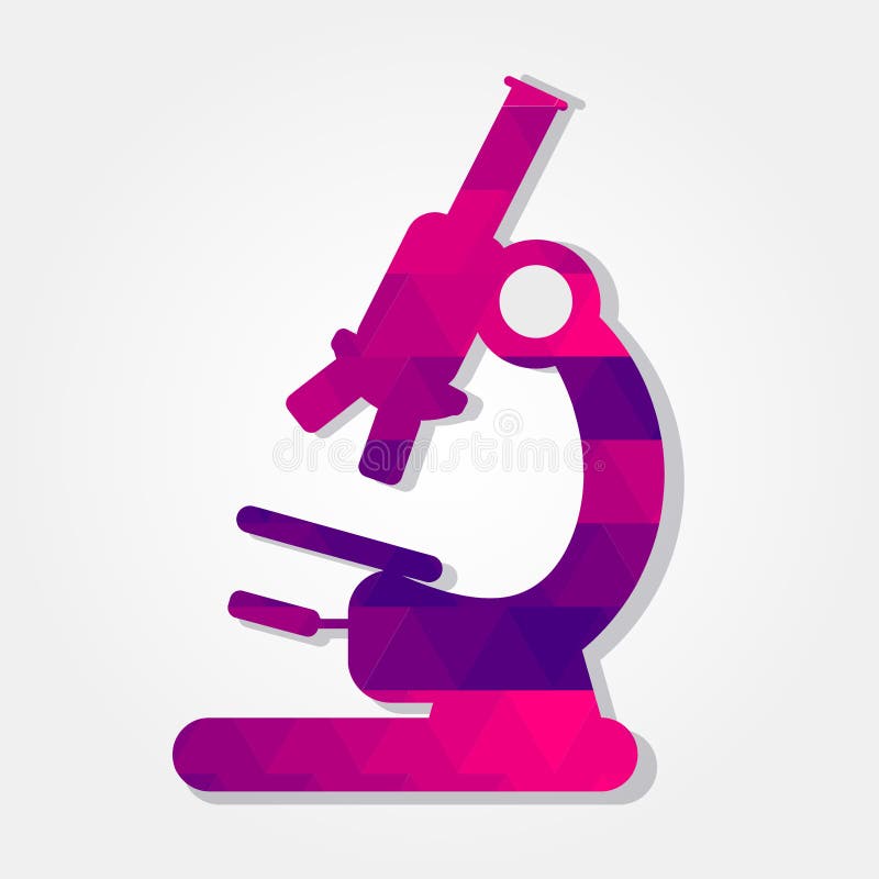 Microscope with Colorful Triangles Stock Vector - Illustration of ...