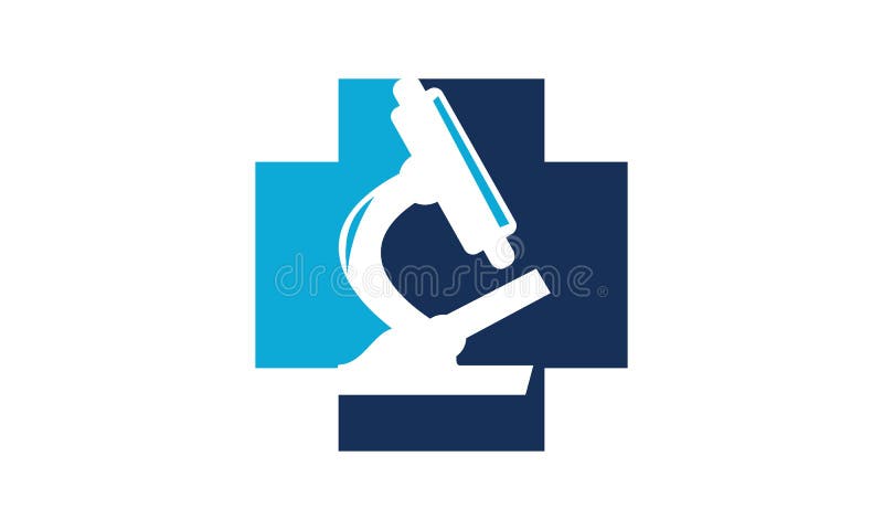 Microscope and Flasks Logo Template. Medical Laboratory Vector Design ...