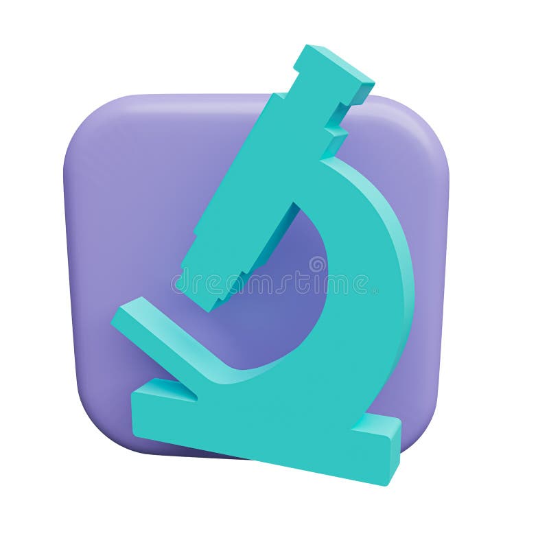 Microscope 3d Icon Render Illustration Stock Illustration ...