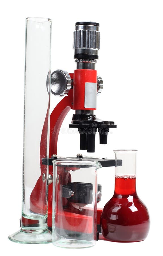 Microscope six de biologie photo stock. Image du médical - 94679354