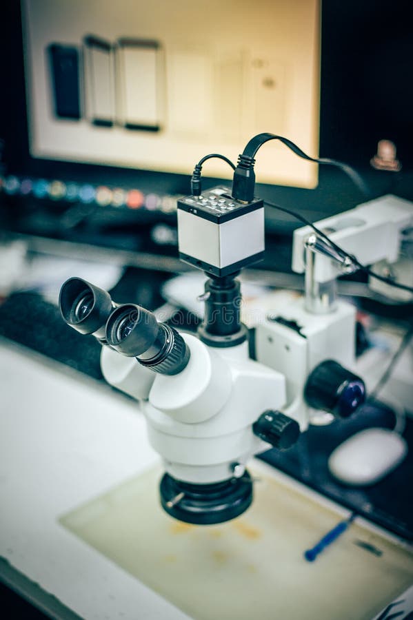 Microscope for Detail Macro View in Electronic Device Technology ...
