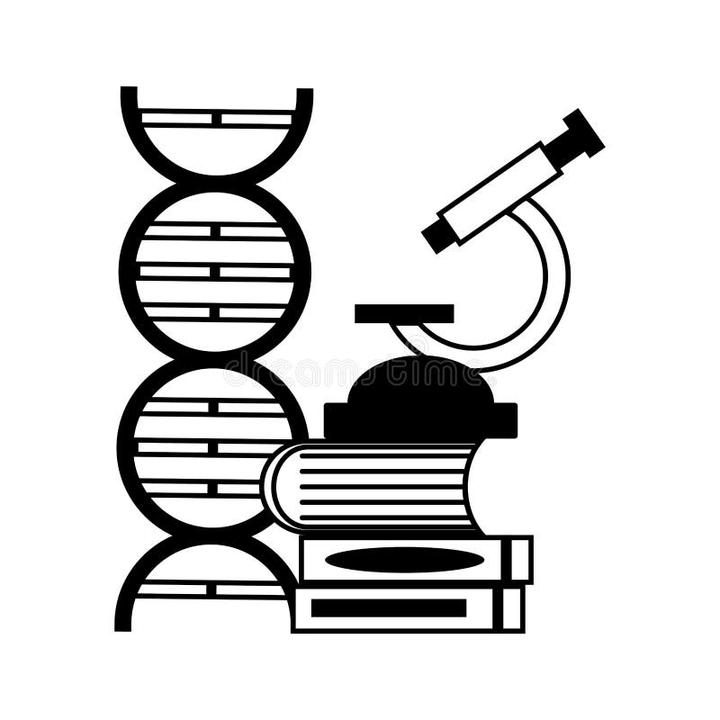 Microscope Dna Laboratory Science Stock Vector - Illustration of ...