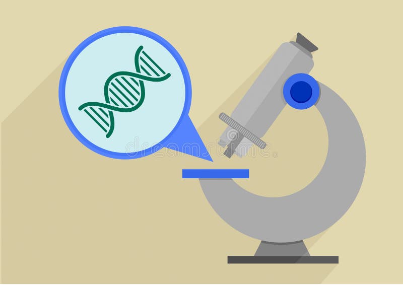 Microscope dna stock illustration. Illustration of macro - 46397019