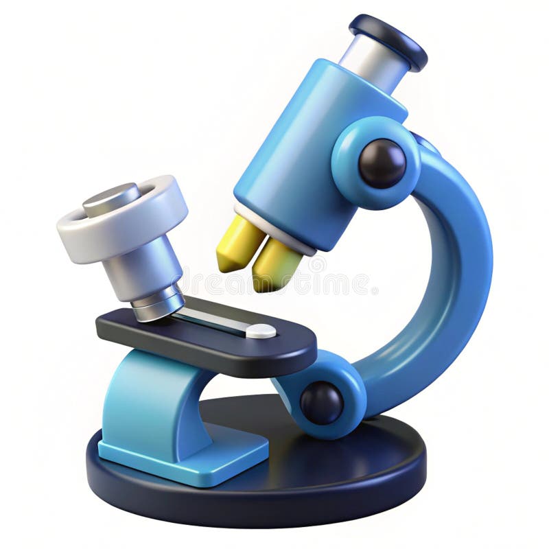 Microscope with a DNA Strand for Science Learning Isolated on ...