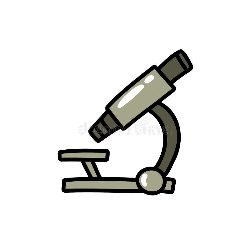 Microscope Doodle Icon, Vector Color Line Illustration Stock Vector ...