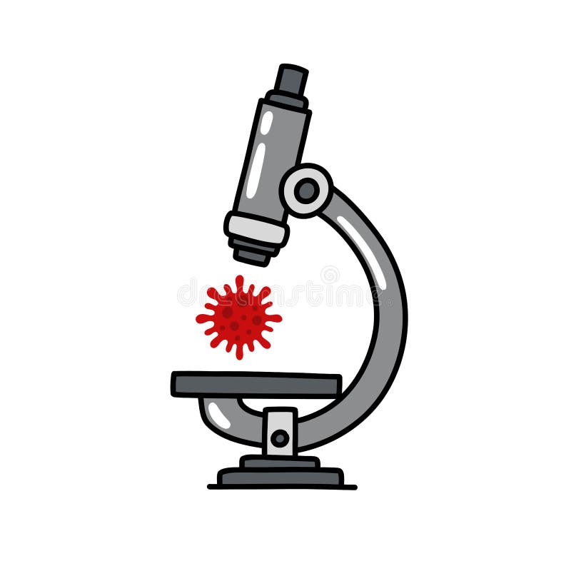 Microscope Doodle Icon, Vector Color Line Illustration Stock Vector ...