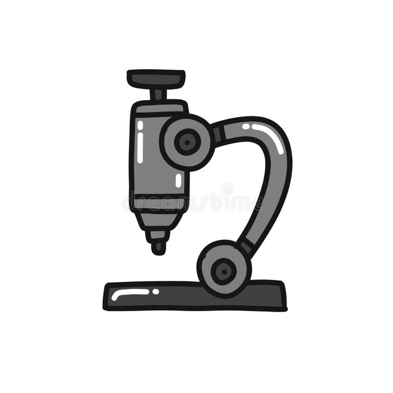 Microscope Doodle Icon, Vector Illustration Stock Illustration ...
