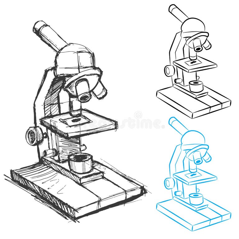 Microscope Drawing Stock Illustrations – 14,695 Microscope Drawing ...