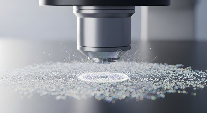 Microscope Examining Particles Stock Illustration - Illustration of ...