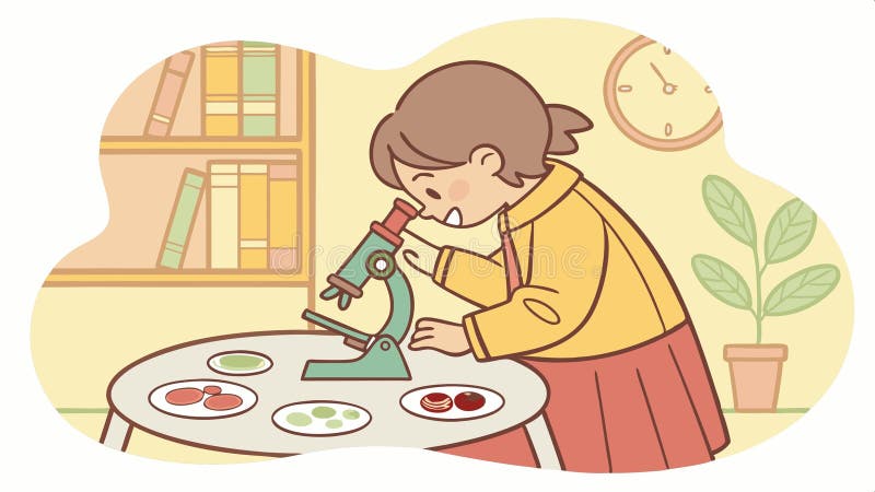 Microscope Exploration: Child Using a Microscope, Scientific Discovery ...