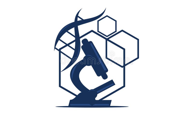 Microscope flask and DNA stock vector. Illustration of laboratory ...