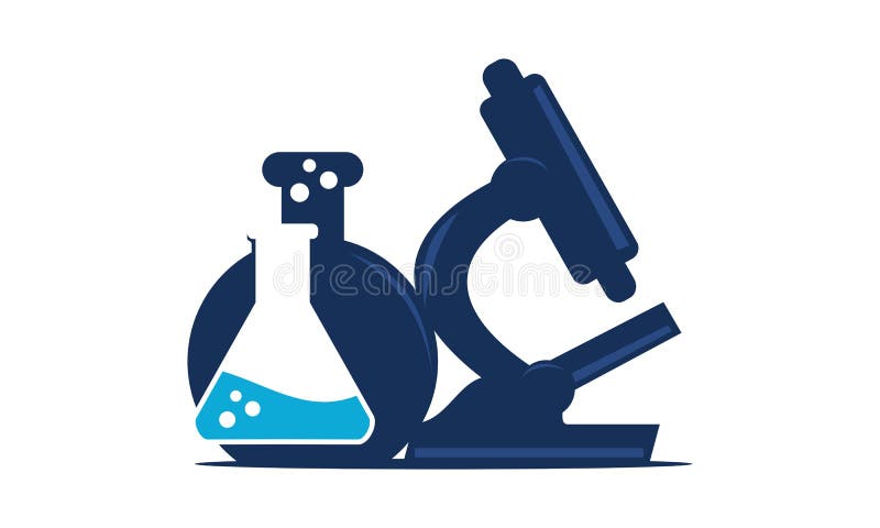 Microscope flask and DNA stock vector. Illustration of laboratory ...