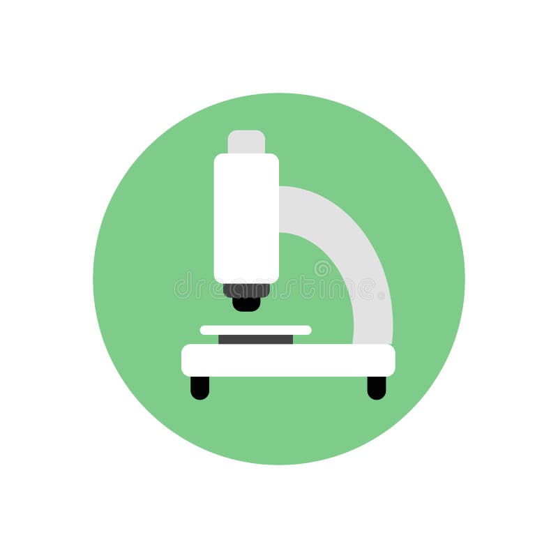 Microscope Flat Icon. Round Colorful Button, Science Research Circular ... Microscope Flat Icon. Round Colorful Button, Science Research Circular ...