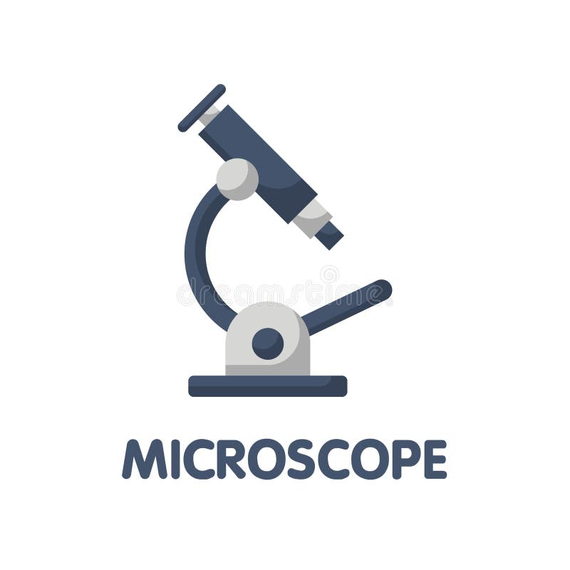 Microscope Flat Icon Style Design Illustration on White Background ...