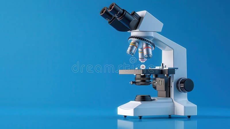 A Microscope Focused on a Single Cell Stock Illustration - Illustration ...