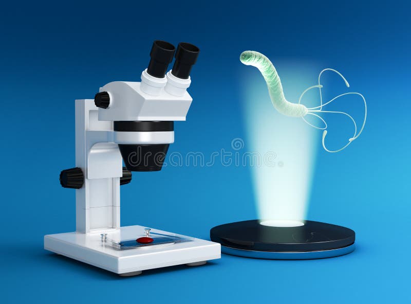 Microscope and Futuristic Technologies Stock Illustration ...