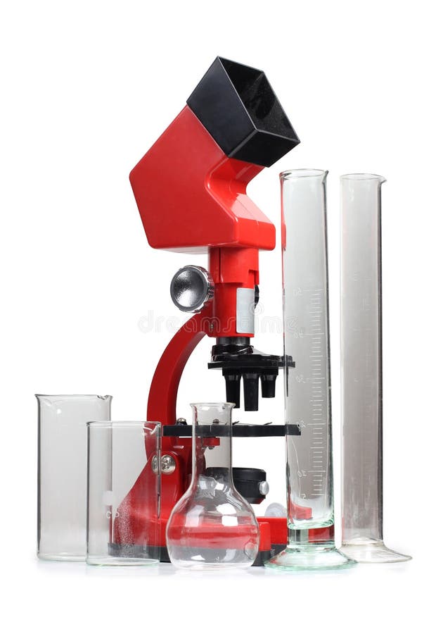Microscope and glass stock image. Image of glassware - 31170277