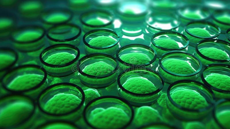 Microscope of Green Animal Cells. Stem Cell Research and Treatment ...