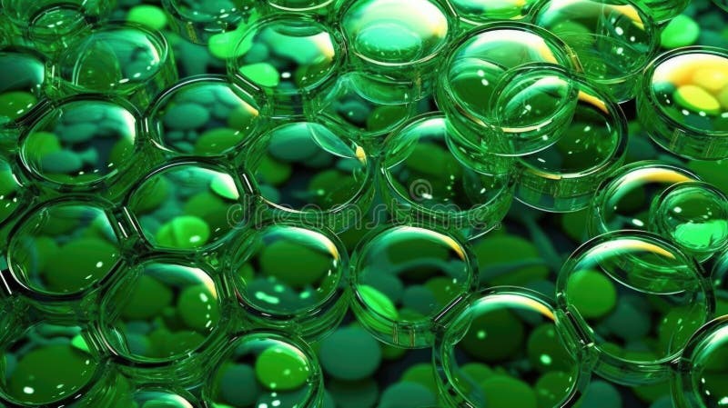 Microscope of Green Animal Cells. Stem Cell Research and Treatment ...