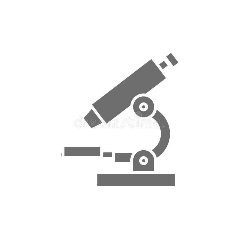 Microscope Grey Icon. Isolated on White Background Stock Vector ...