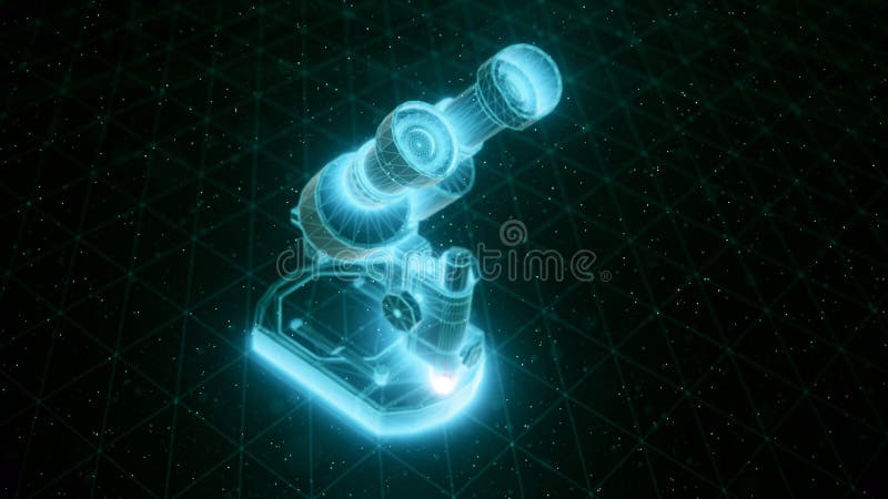 Microscope Hud Hologram stock illustration. Illustration of medicine ...