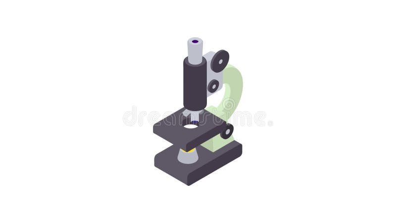 Laboratory Microscope Icon Animation Stock Video - Video of biology ...