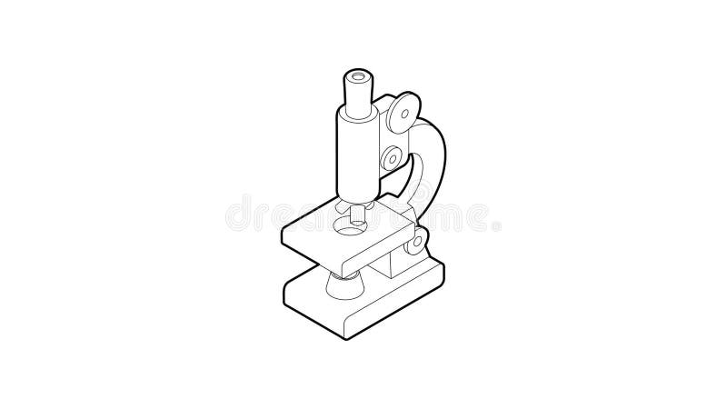 Laboratory Microscope Icon Animation Stock Video - Video of biology ...