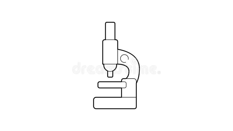 Laboratory Microscope Icon Animation Stock Video - Video of biology ...