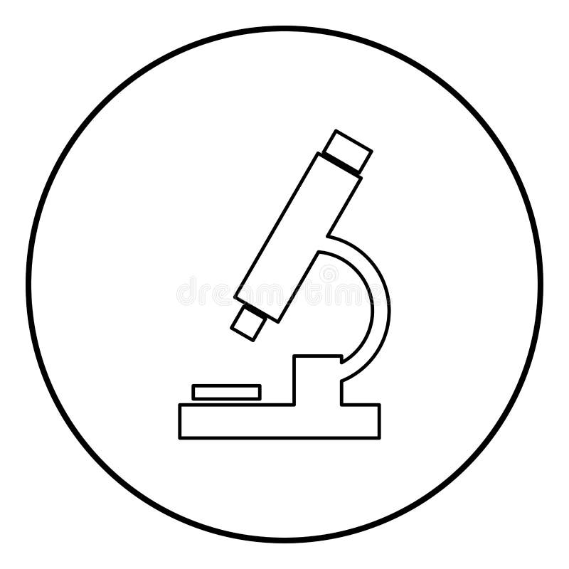 Microscope and Circle Logo Design Stock Vector - Illustration of ...