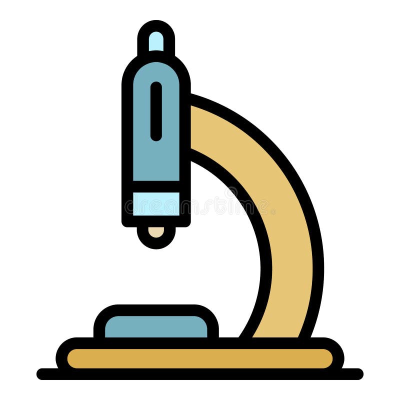 Microscope Icon Color Outline Vector Stock Vector - Illustration of ...