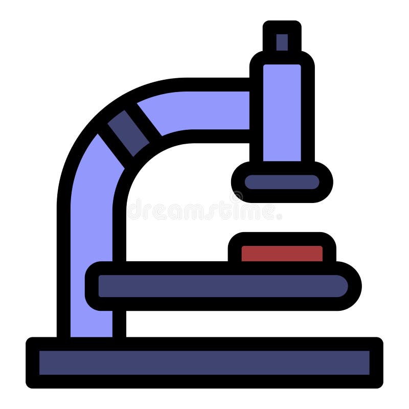 Microscope Icon Color Outline Vector Stock Vector - Illustration of ...
