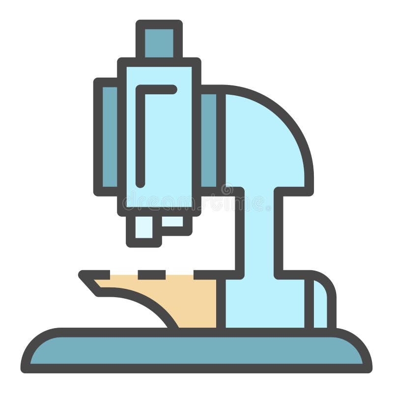 Microscope Icon Color Outline Vector Stock Vector - Illustration of ...