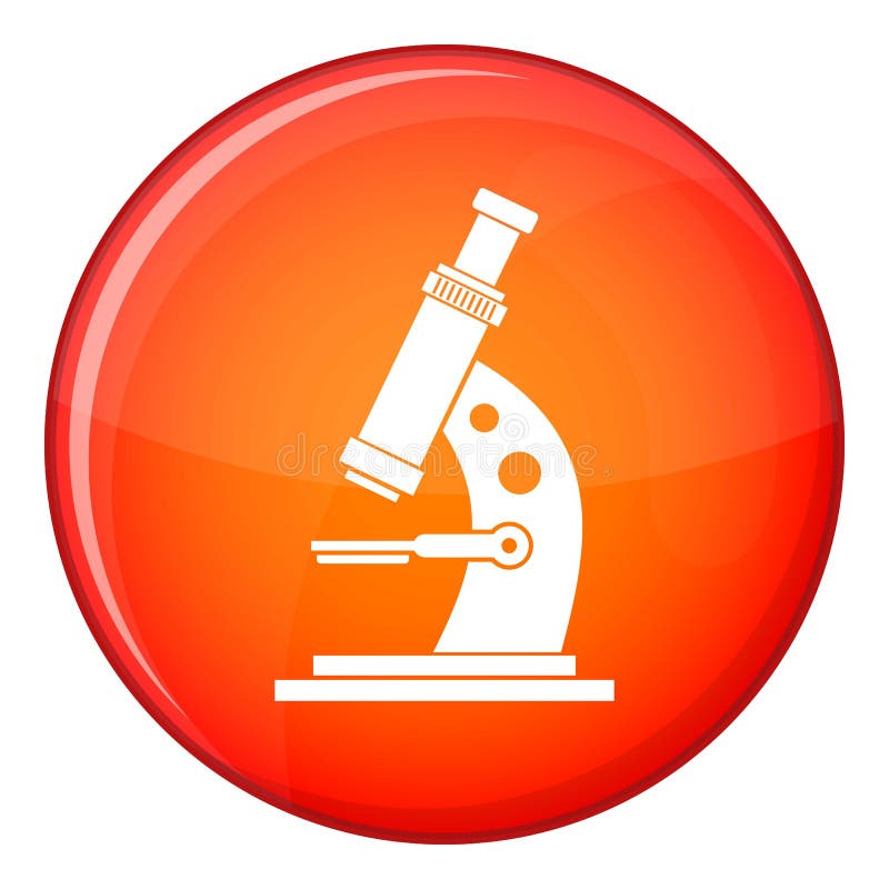 Microscope Icon, Flat Style Stock Vector - Illustration of lens, micro ...