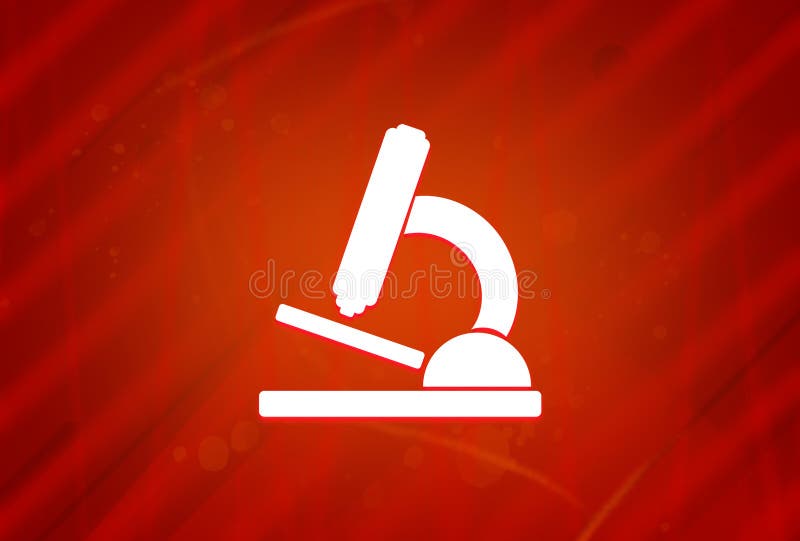 Microscope Icon Isolated on Abstract Red Gradient Magnificence ...