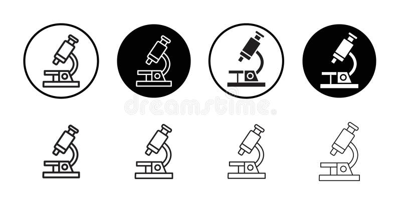 Microscope Icon Isolated Flat Vector in Outline Stock Vector - Illustration of medical ...