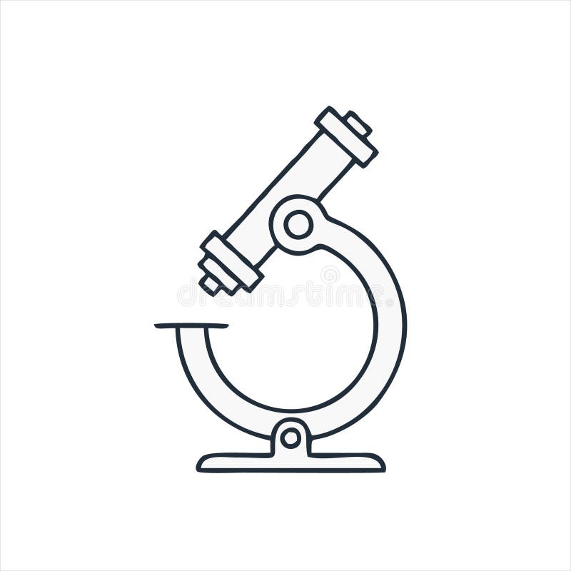 Microscope Icon Isolated on White Background. Microscope Icon in Trendy ...