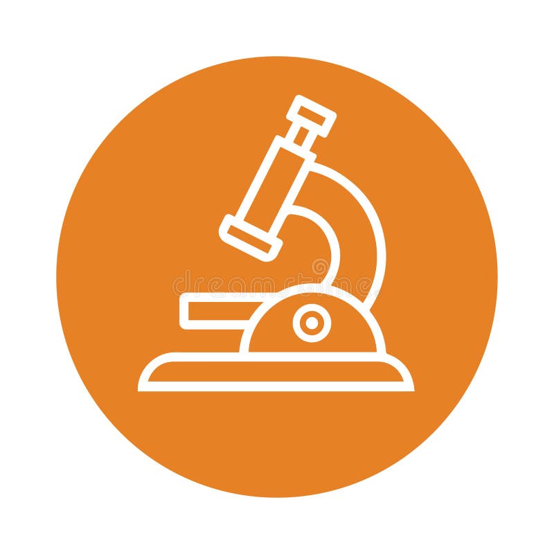 Microscope Icon / Orange Vector Graphics Stock Vector - Illustration of ...