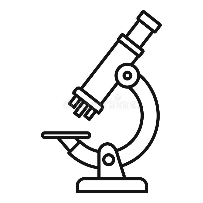Microscope Icon, Outline Style Stock Vector - Illustration of macro ...