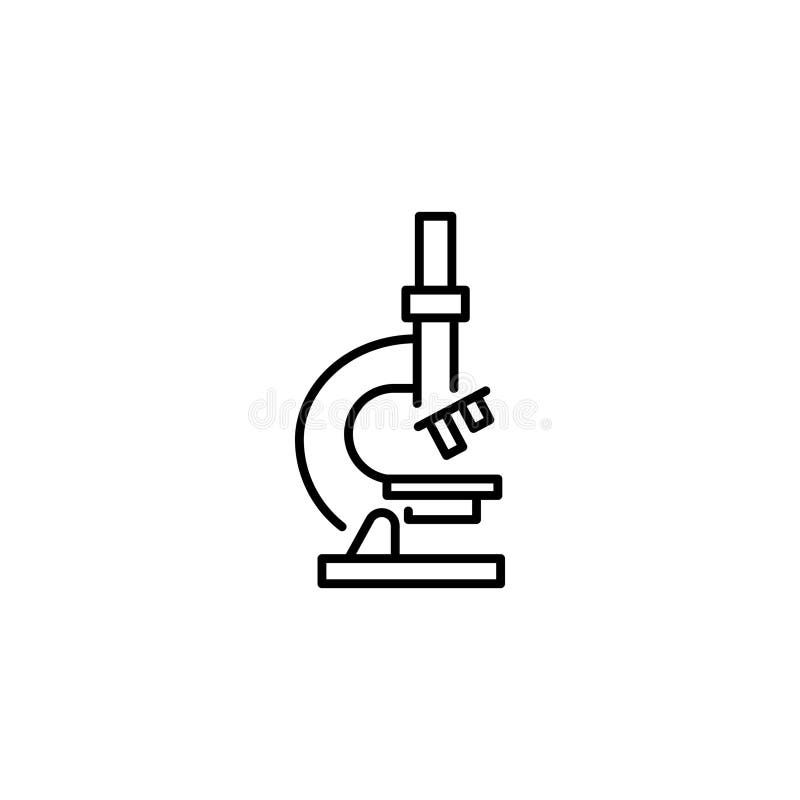 Microscope Icon. Vector Illustration of a Microscope. Hand Drawn ...
