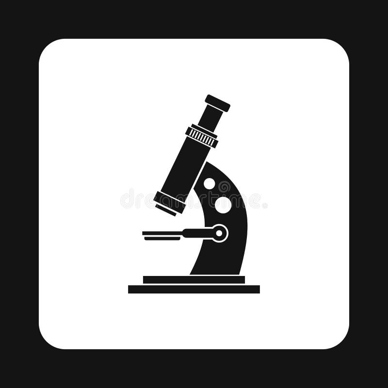 Microscope Icon, Simple Style Stock Illustration - Illustration of ...