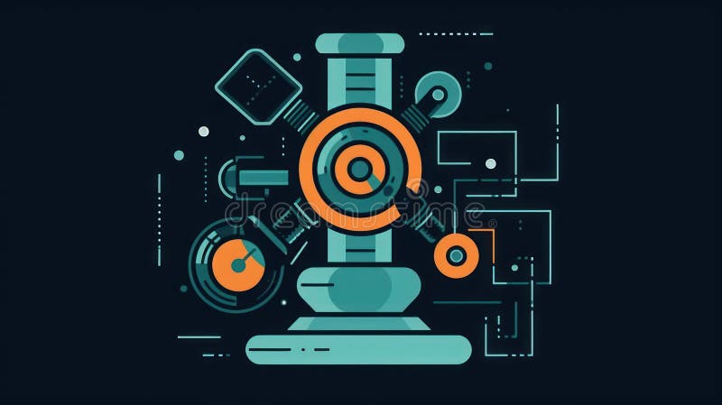 A Microscope Icon Representing the Use of Microscopic Data in Big Data ...