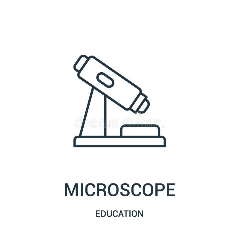 Microscope Icon Vector from Education Collection. Thin Line Microscope ...