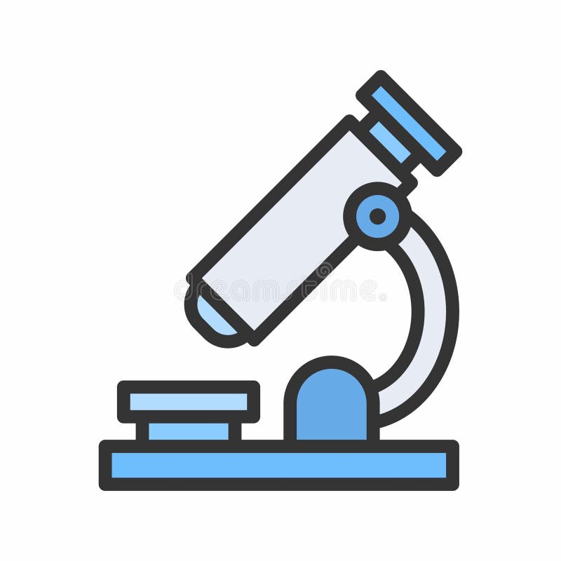 Microscope Icon. Vector Illustration of a Microscope. Hand Drawn ...