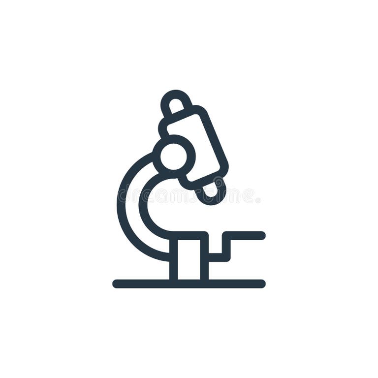 Microscope Icon Vector from Veterinary Concept. Thin Line Illustration ...