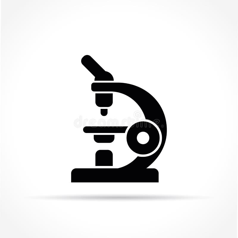 Microscope Icon on White Background Stock Vector - Illustration of sign ...