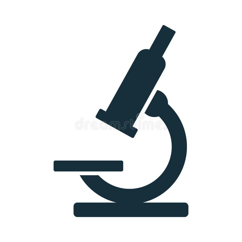 Microscope Icon on White Background Stock Illustration - Illustration ...
