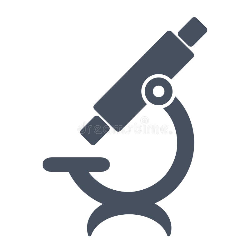 Microscope Icon on White, Stock Vector Illustration Stock Vector ...
